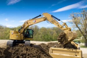 Location Pelleteuse Maroc : Poclain Caterpillar 320D & Pneus
